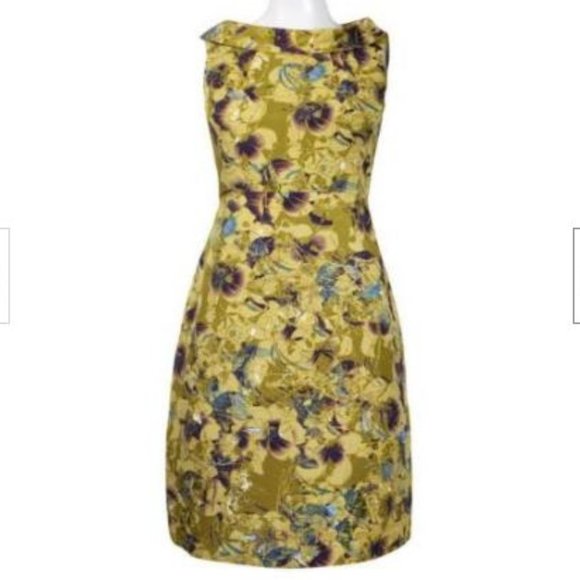 Taylor | Dresses | Taylor Bengaline Cotton Silk Floral Dress | Poshmark